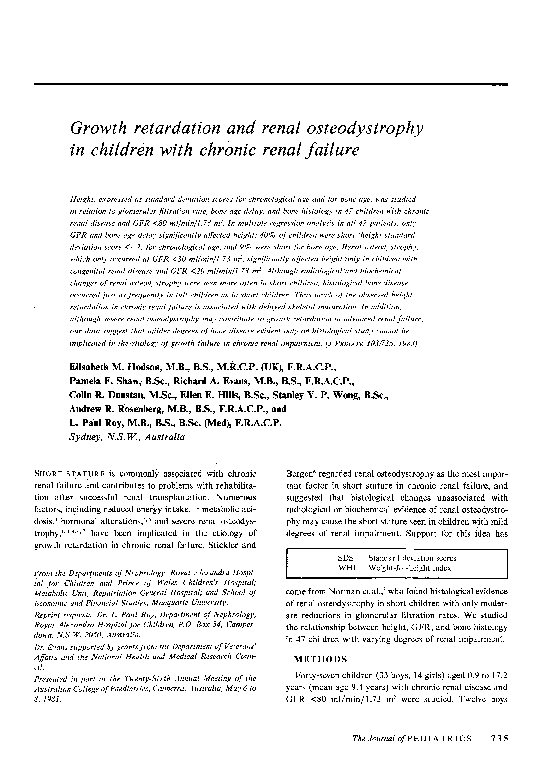 (PDF) Quantitative bone histology in children with chronic renal ...