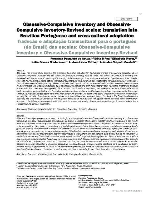 (PDF) Obsessive-compulsive inventory and obsessive-compulsive inventory ...