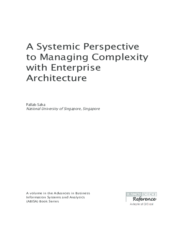 (PDF) Enterprises as Complex Systems: Extended Axiomatic Design Theory and its Application in ...