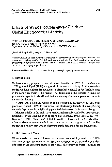 (PDF) Effects of weak electromagnetic fields on global electrocortical ...