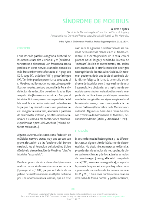 (PDF) SÍNDROME DE MOEBIUS