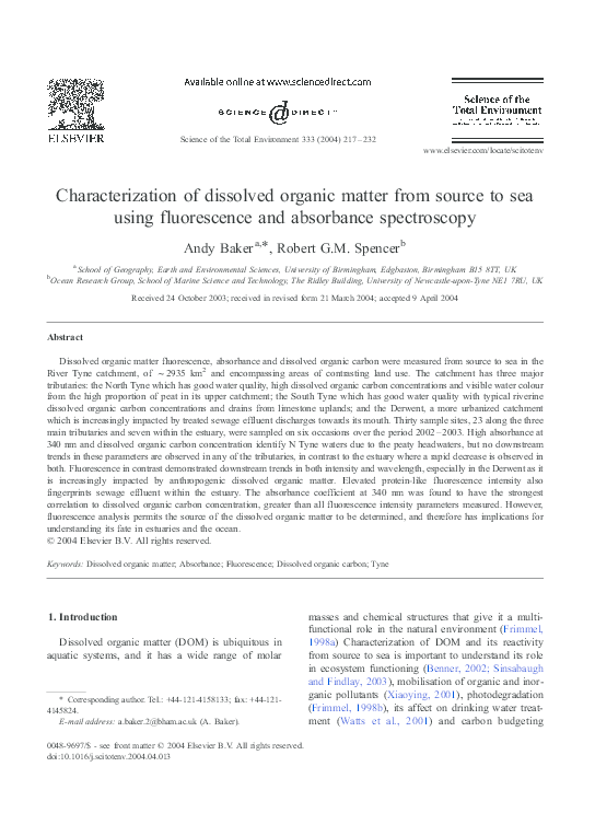 (PDF) Characterization of Dissolved Organic Matter: Major advances by combining reversed-phase ...