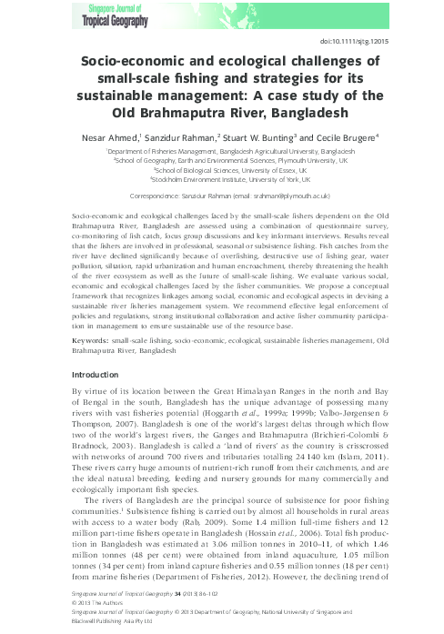 (PDF) Socio-economic and ecological challenges of small-scale fishing ... (PDF) Socio-economic and ecological challenges of small-scale fishing ...