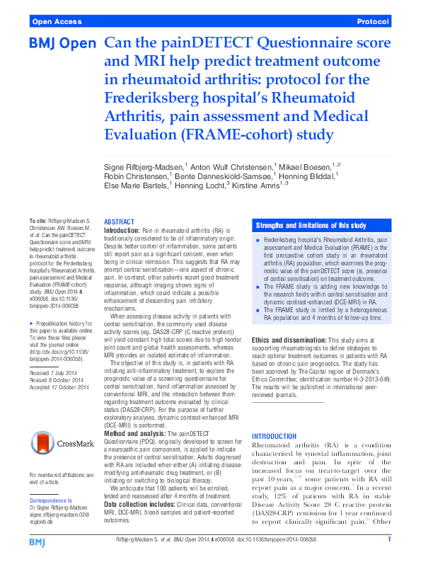 (PDF) Can the painDETECT Questionnaire score and MRI help predict ...