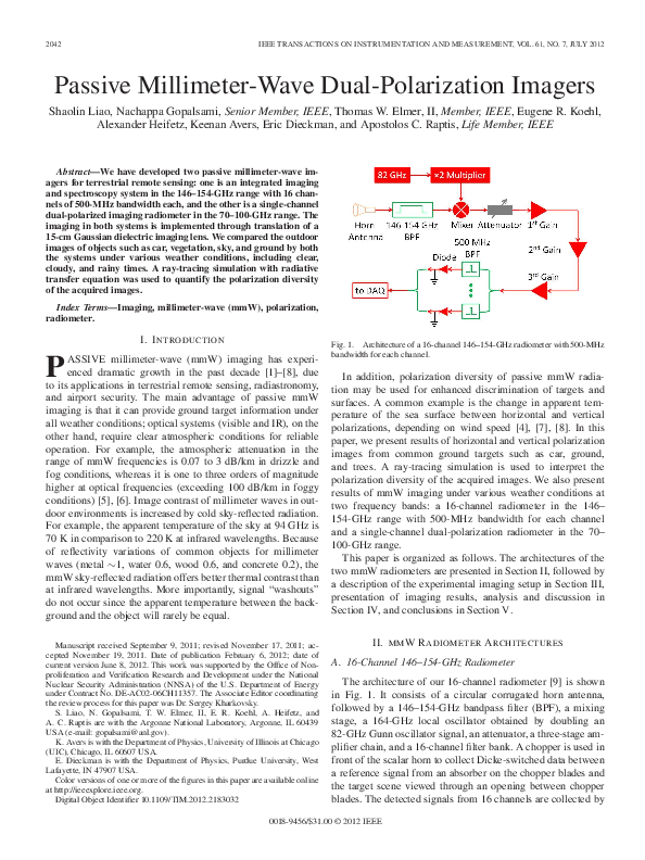 (PDF) Passive Millimeter-Wave Dual-Polarization Imagers