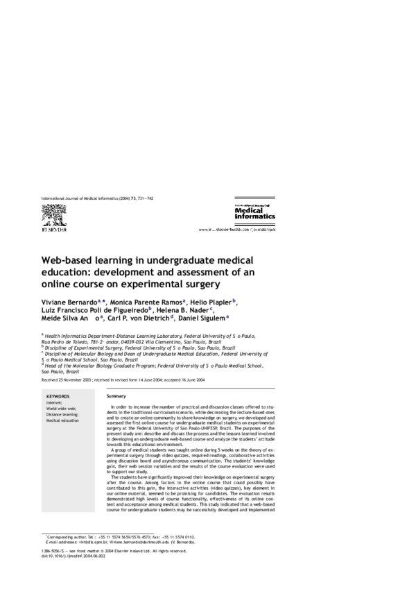 (PDF) Web-based learning in undergraduate medical education ...