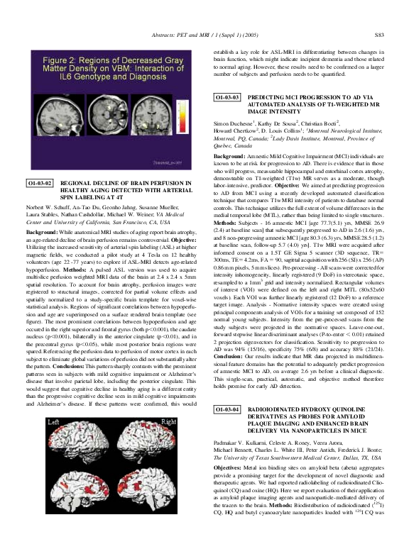 (PDF) Predicting MCI progression to AD via automated analysis of T1 ...