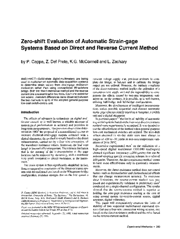 (PDF) Zero-shift evaluation of automatic strain-gage systems based on ...
