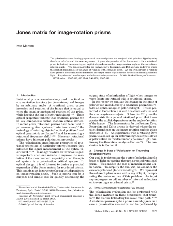 (PDF) Jones Matrix for Image-Rotation Prisms