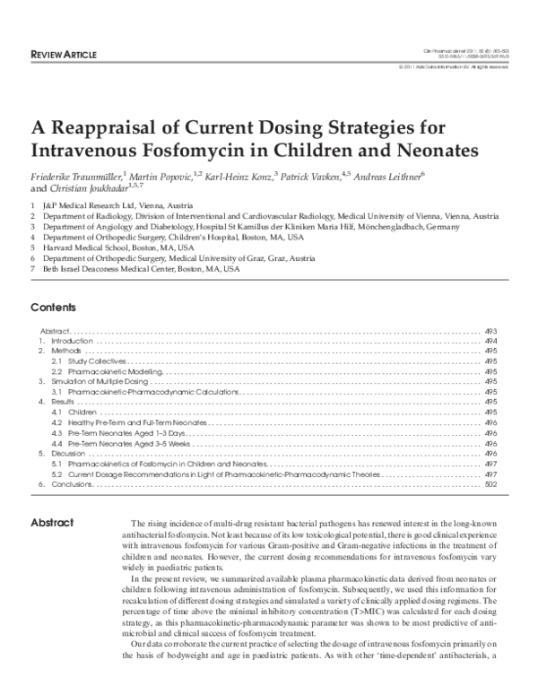 (PDF) A Reappraisal of Current Dosing Strategies for Intravenous ...