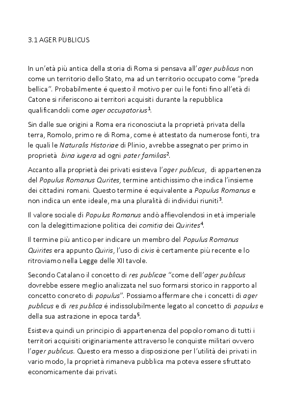 (PDF) Fondamenti romanistici: Ager Publicus, Res publicae e diritto di ...