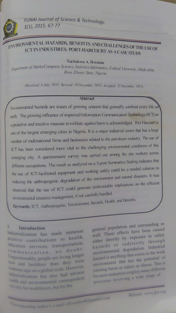 (PDF) Environmental Hazards, Benefits and Challenges of the Use of ICT ...