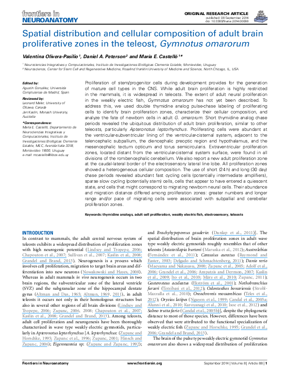 (PDF) Spatial distribution and cellular composition of adult brain ... (PDF) Spatial distribution and cellular composition of adult brain ...