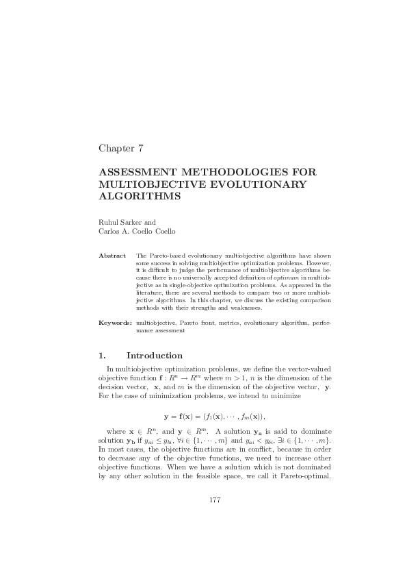 Pdf Comparative Analysis Of Multiobjective Algorithms