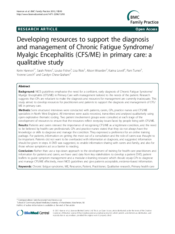 (PDF) Developing resources to support the diagnosis and management of ...