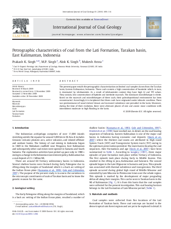 (PDF) Petrographic characteristics of coal from the Lati Formation ...