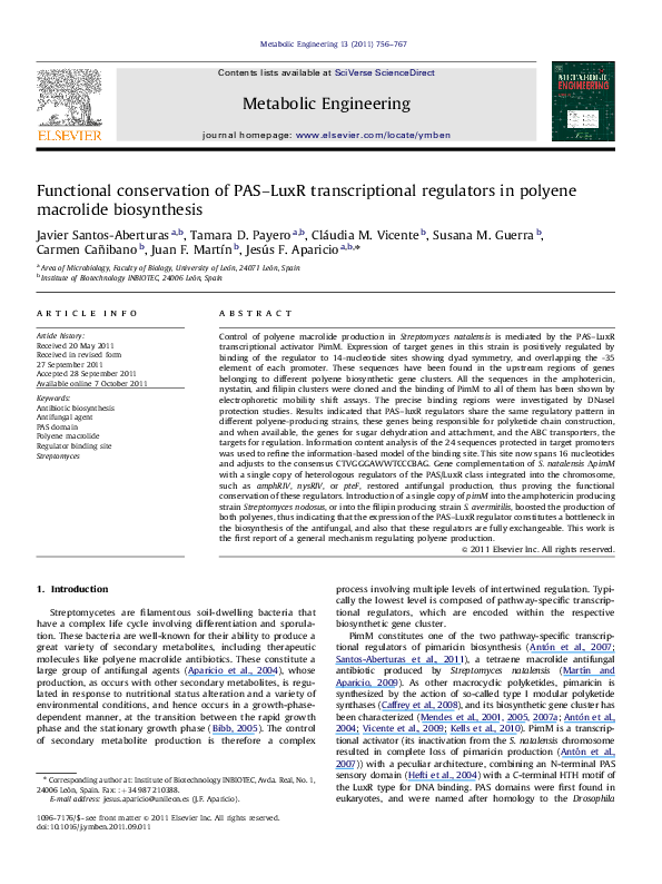 Pdf Functional Conservation Of Pas Luxr Transcriptional Regulators In