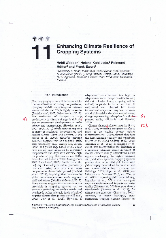 (PDF) Enhancing climate resilience of cropping systems