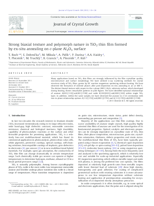 (PDF) Strong biaxial texture and polymorph nature in TiO2 thin film ...