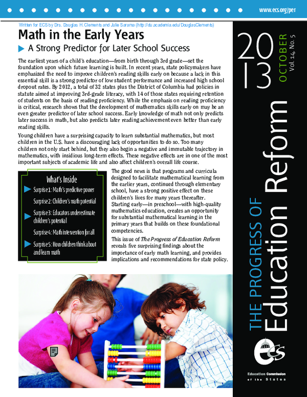 (PDF) Math in the early years