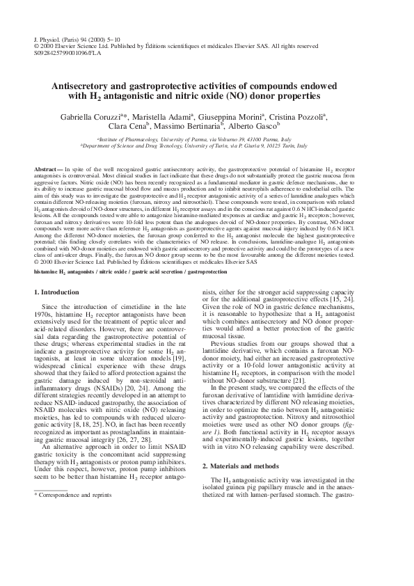 (PDF) Antisecretory and gastroprotective activities of compounds ...