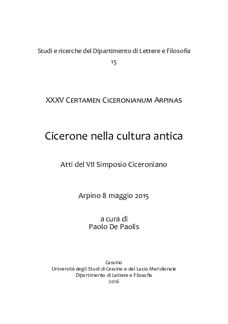 (PDF) Questioni d'affari. Modalità epistolari in Cicerone e Seneca