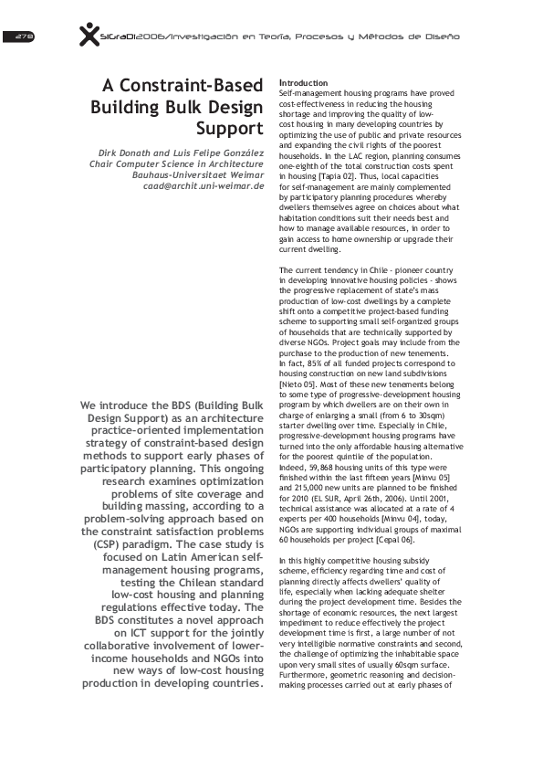 (PDF) A constraint-based building bulk design support
