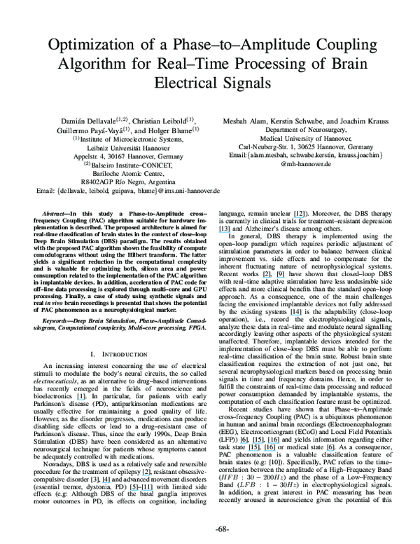 (PDF) Optimization of a Phase–to–Amplitude Coupling Algorithm for Real–Time Processing of Brain ...