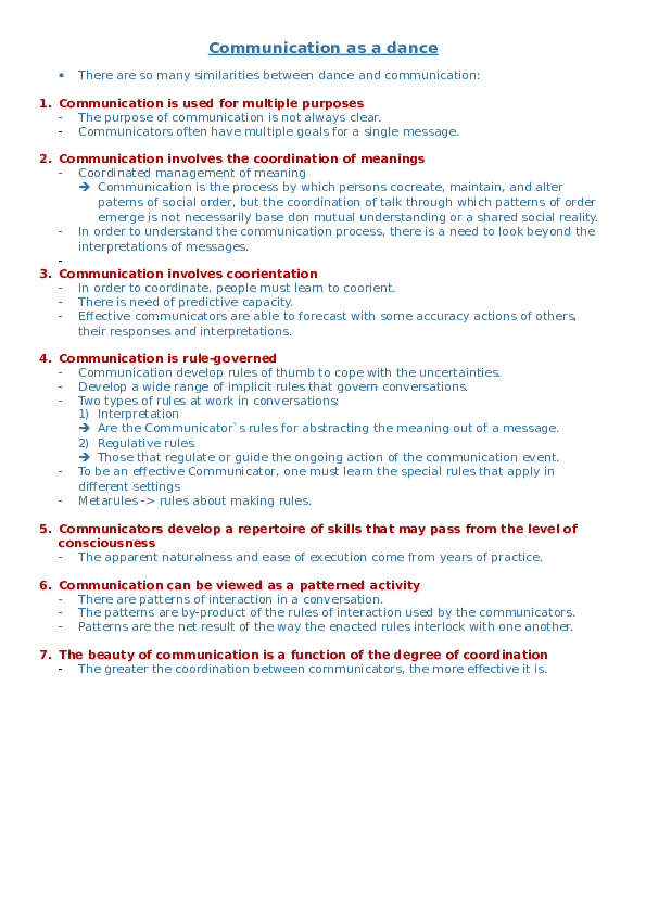 (DOC) Communication as a dance