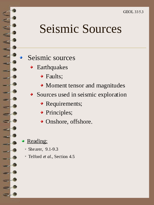 (PDF) Seismic Sources Seismic sources