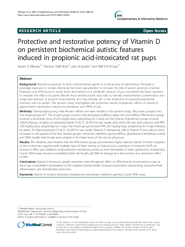 (PDF) Protective and restorative potency of Vitamin D on persistent ...