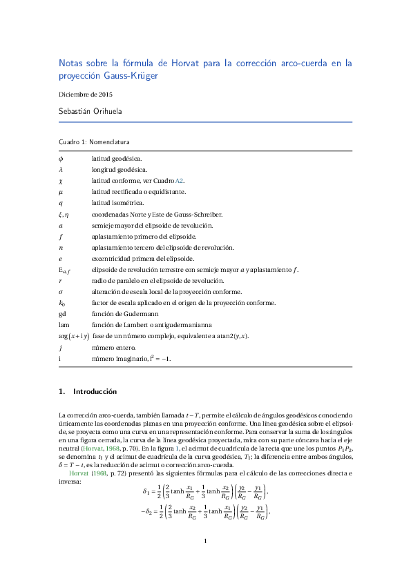 (PDF) Notas sobre la fórmula de Horvat para la corrección arco-cuerda ...