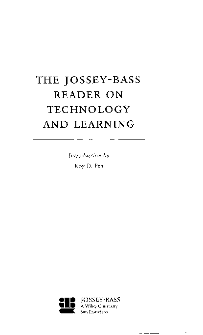 (PDF) The Jossey-Bass reader on technology and learning