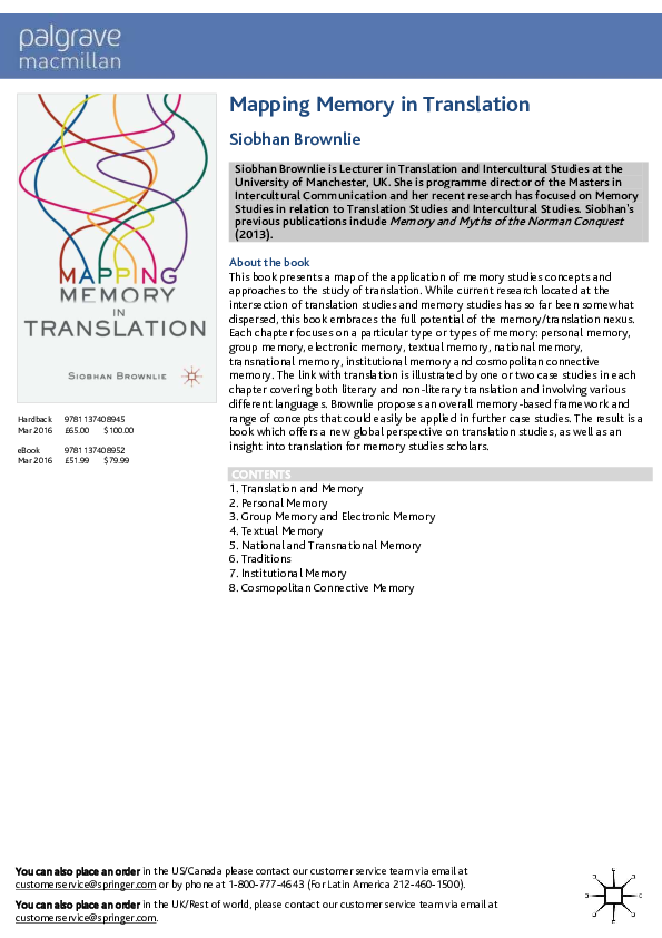 (PDF) Mapping Memory in Translation