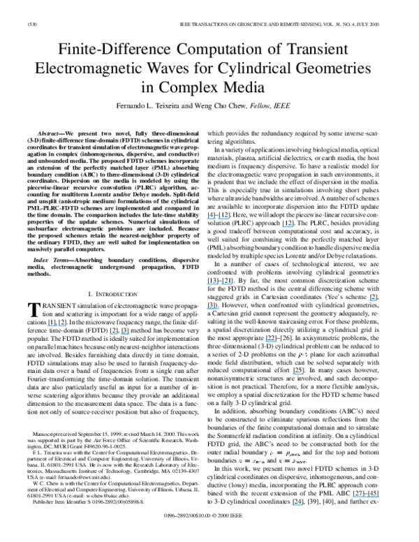 Pdf A 3d Multimodal Fdtd Algorithm For Electromagnetic And Acoustic