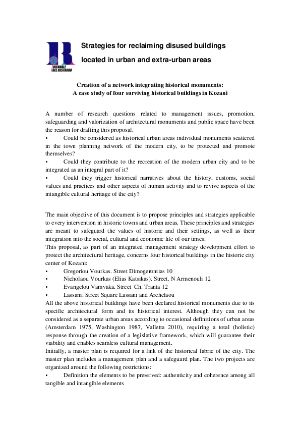 (PDF) Strategies for reclaiming disused buildings located in urban and ...