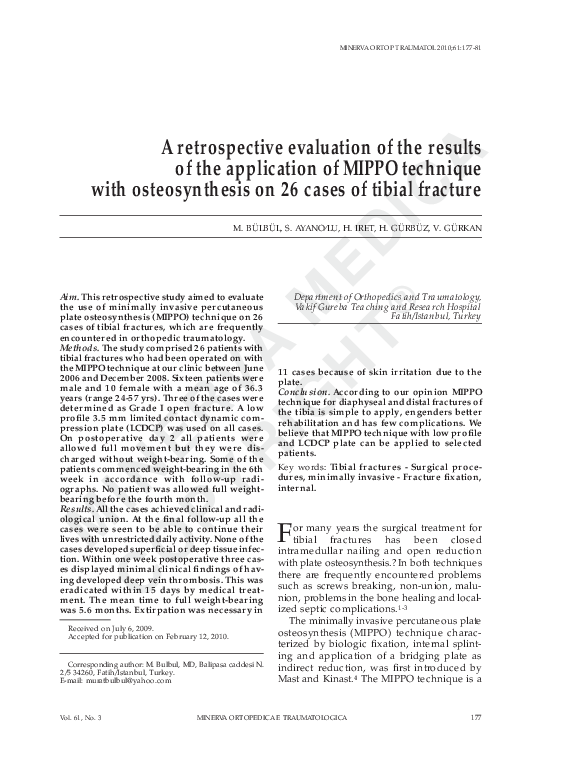 (PDF) A retrospective evaluation of the results of the application of ...