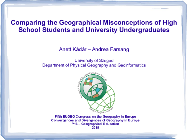 (PPT) Comparing the Geographical Misconceptions of High School Students ...