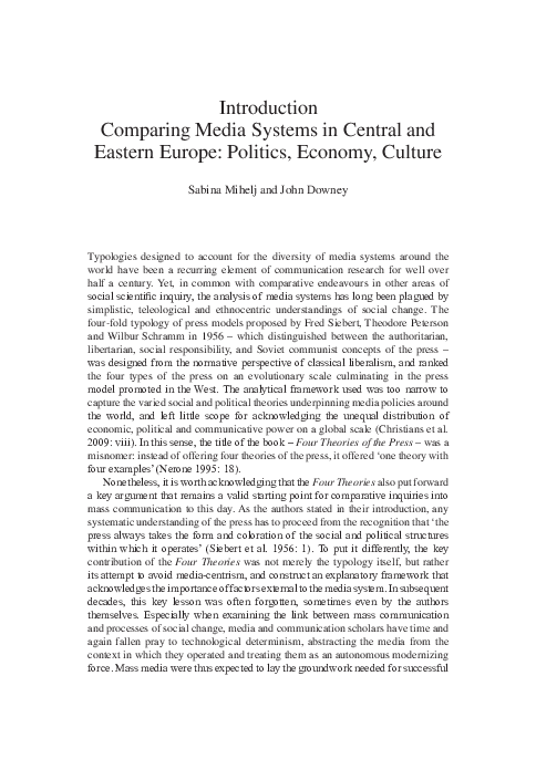 (PDF) Central and Eastern European media in comparative perspective ...