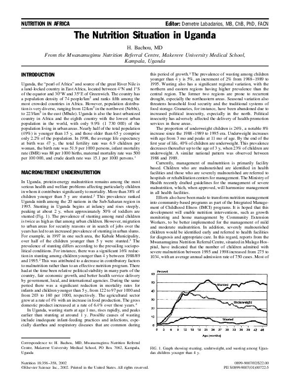 (PDF) The nutrition situation in Uganda