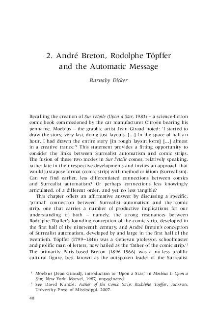 (PDF) ‘André Breton, Rodolphe Töpffer, and the Automatic Message’ in Ed ...
