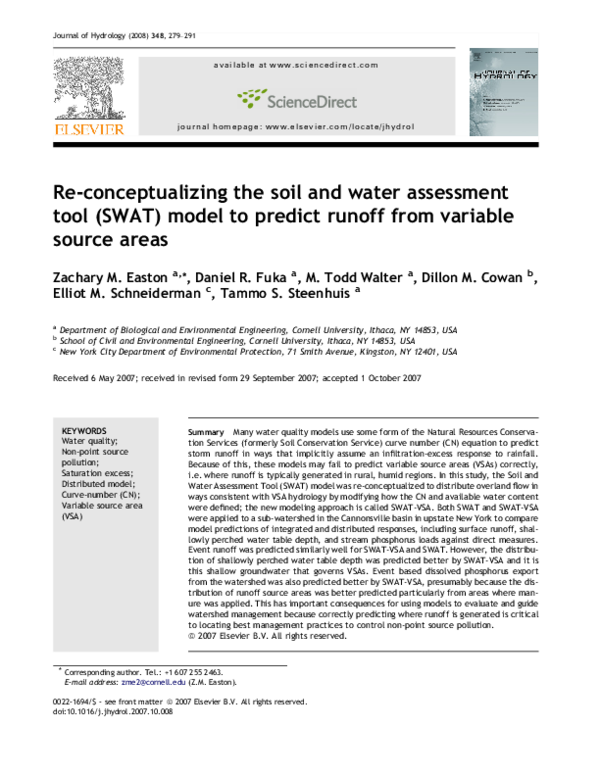 (PDF) Re-conceptualizing the soil and water assessment tool (SWAT ...