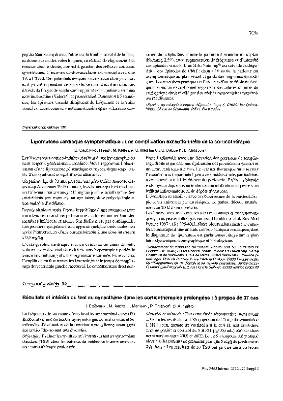 (PDF) Résultats et intérêts du test au synacthène dans les ...