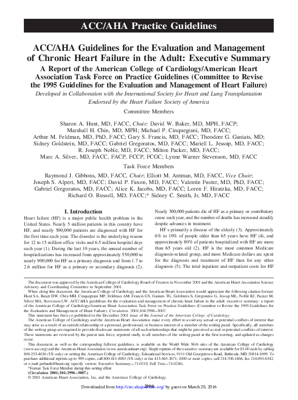 (PDF) Heart Failure) (Committee to Revise the 1995 Guidelines for the ...