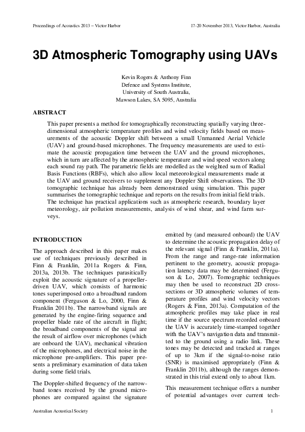 (PDF) 3D Atmospheric Tomography using UAVs