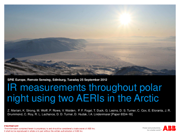 (PDF) Infrared measurements throughout polar night using two AERIs in ...