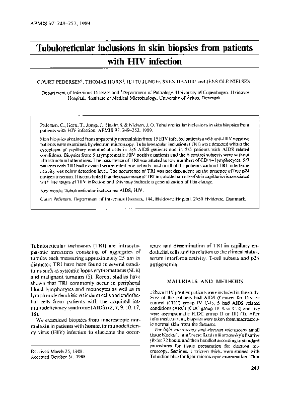(PDF) Tubuloreticular inclusions in skin biopsies from patients with ...