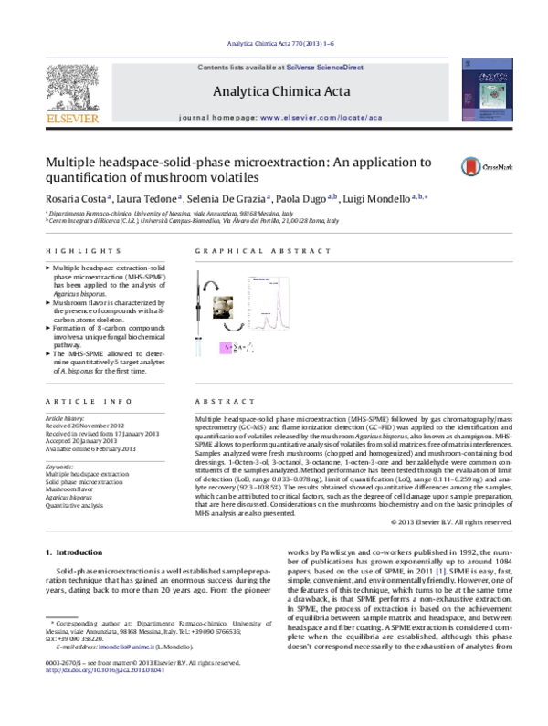 (PDF) Multiple headspace-solid-phase microextraction as a powerful tool ...