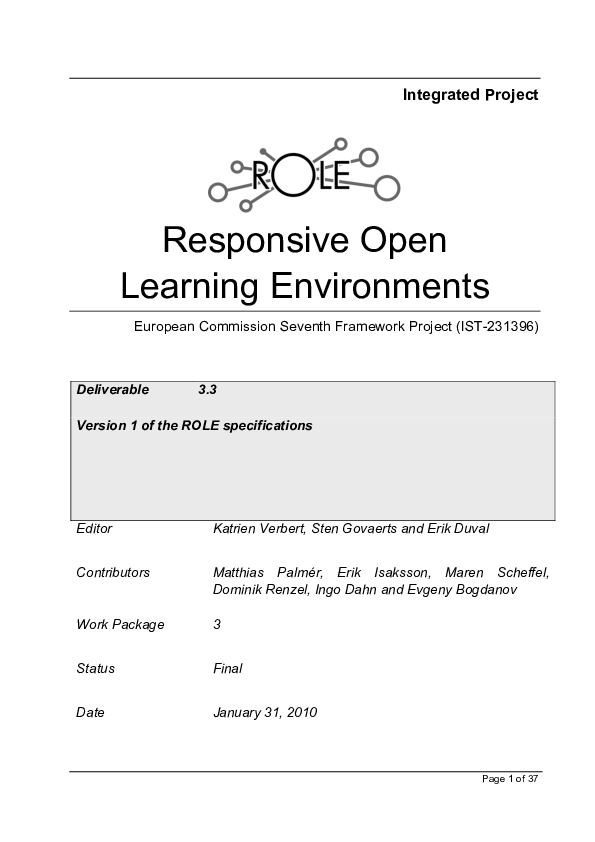 (PDF) Responsive Open Learning Environments