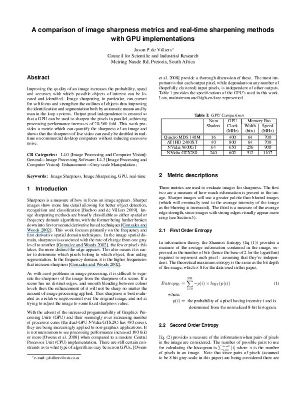 (PDF) A comparison of image sharpness metrics and real-time sharpening methods with GPU ...